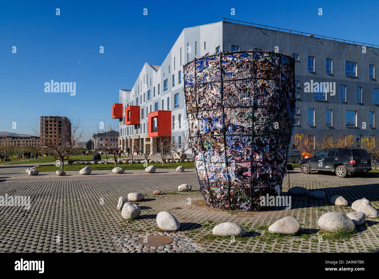 Full Basket sculpture by Steven Siegel in Bishkek, Kyrgyzstan near AUCA ...