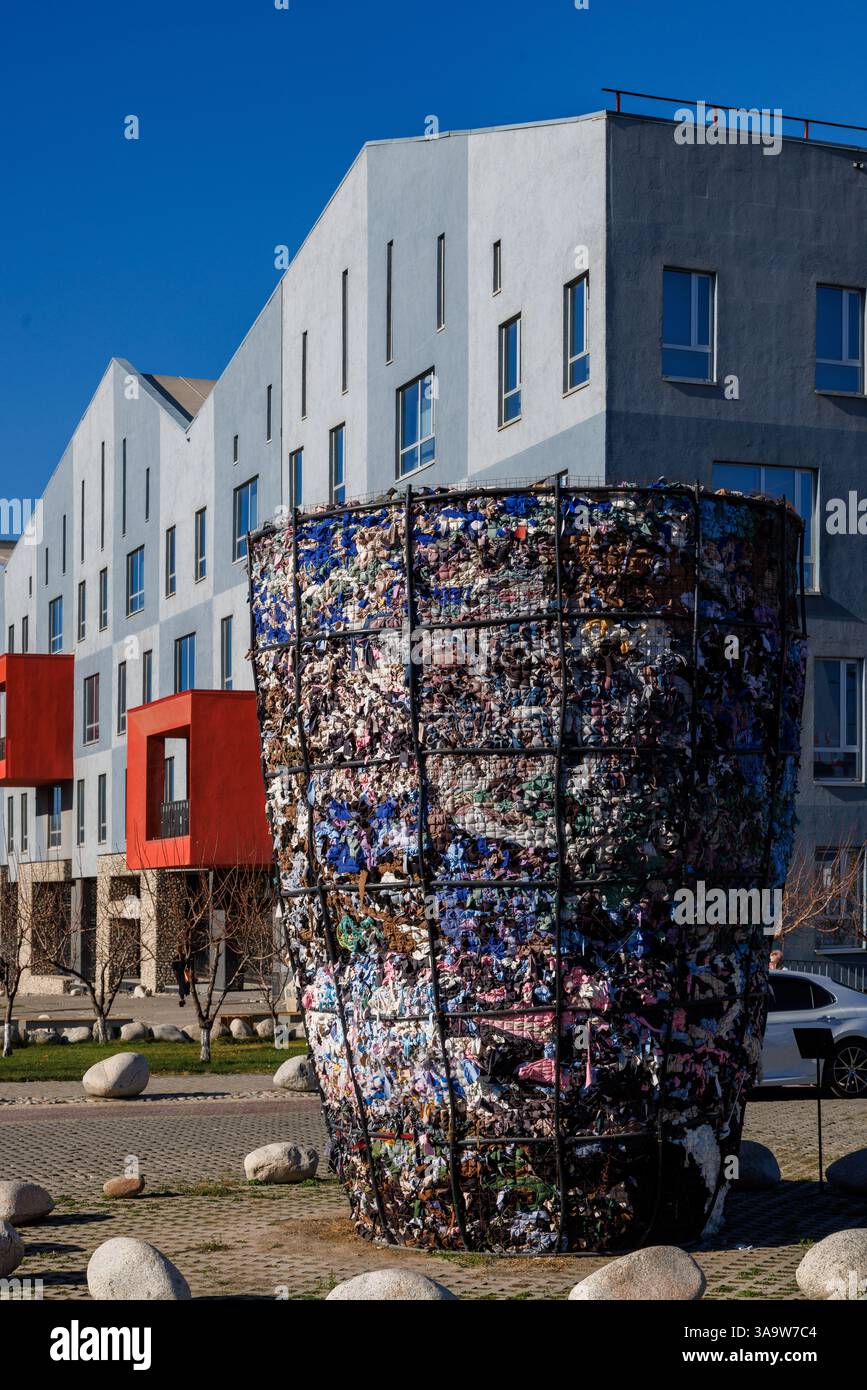 Full Basket sculpture by Steven Siegel in Bishkek, Kyrgyzstan near AUCA ...