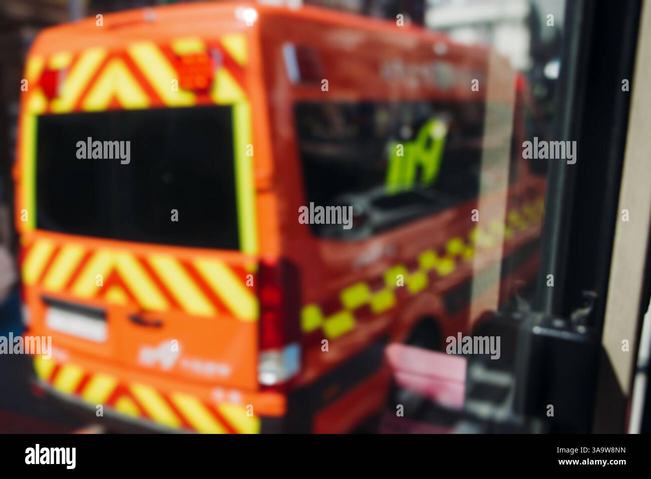 South Korean Fire fighting brigade equipment, during operation in the ...