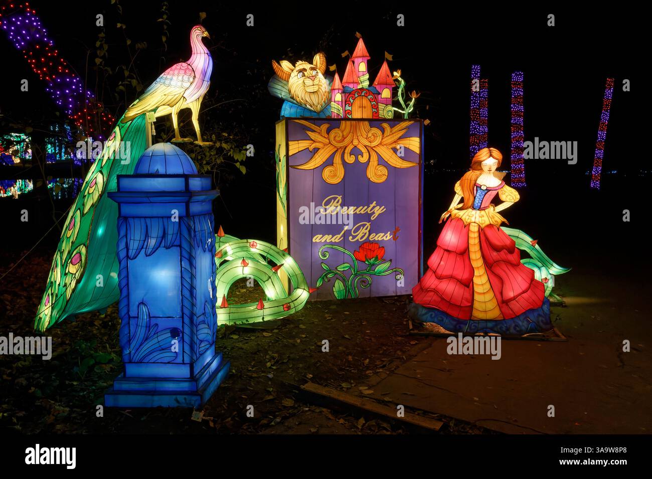 Figures and scences from the Garden of Light show about the Beauty and ...