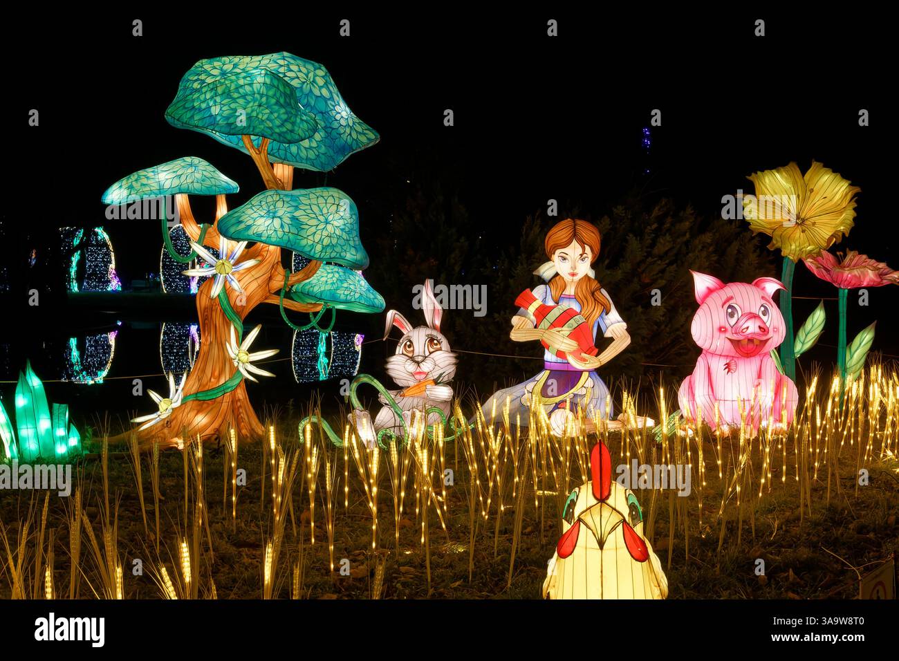 Figures and scences from the Garden of Light show about the Beauty and ...