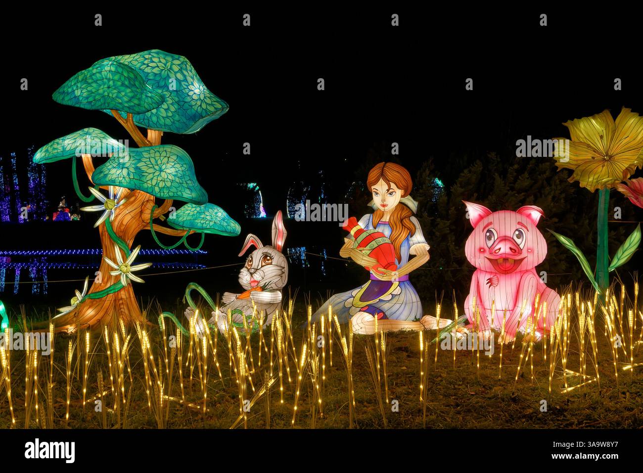 Figures and scences from the Garden of Light show about the Beauty and ...
