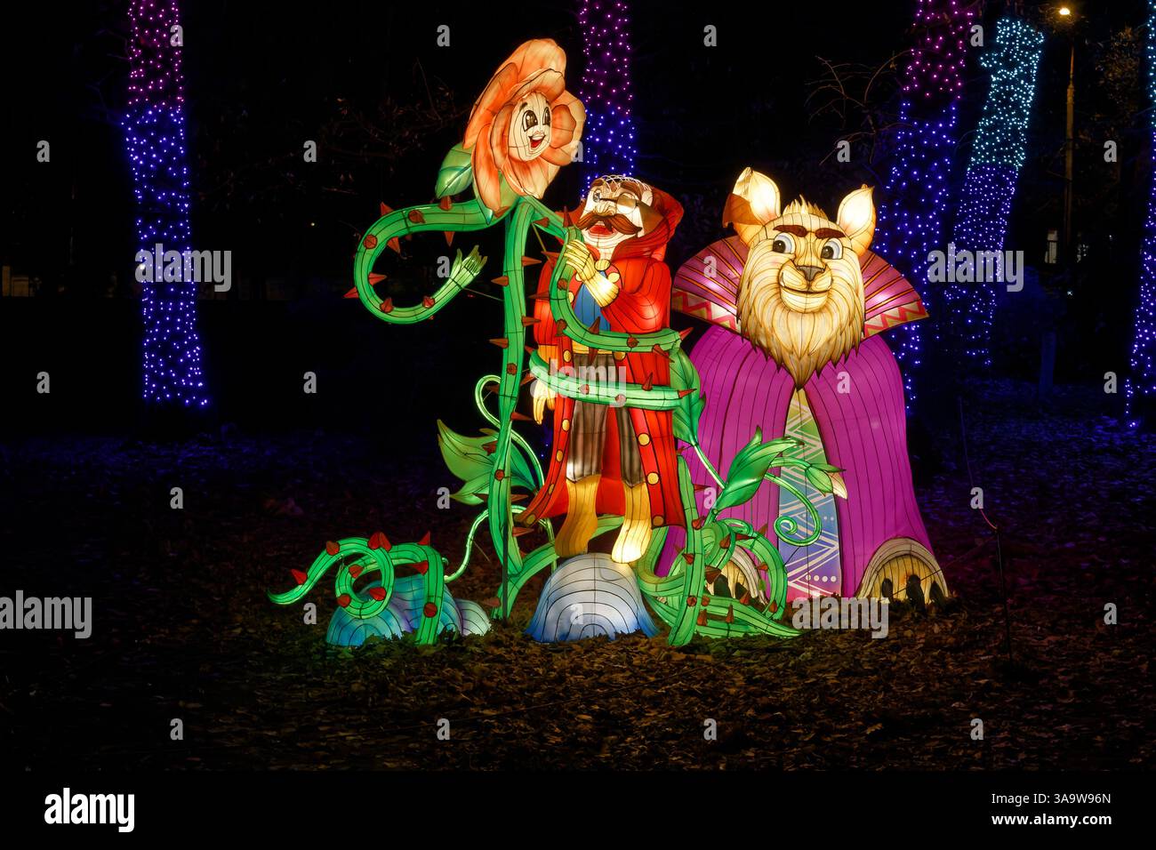 Figures and scences from the Garden of Light show about the Beauty and ...