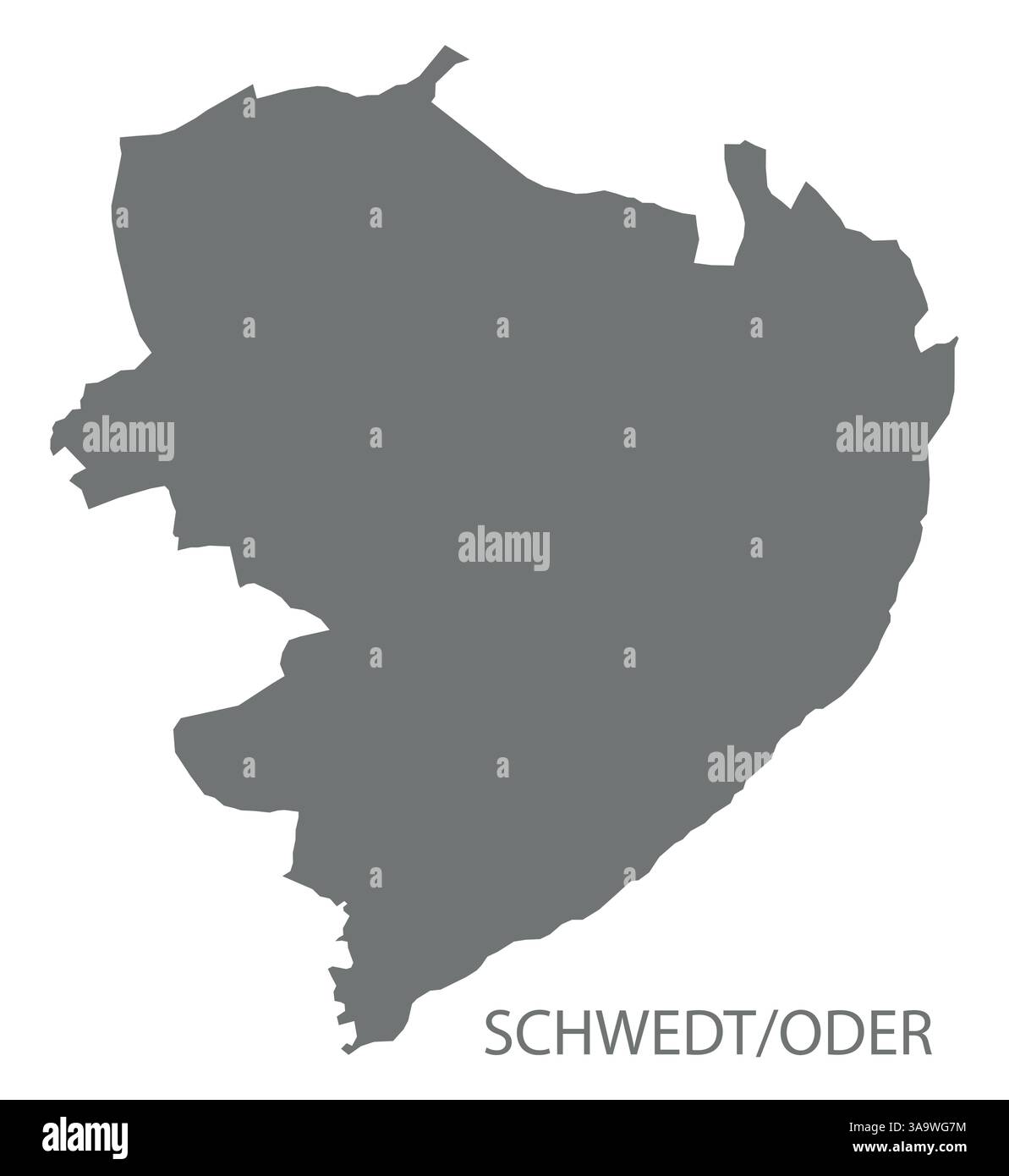 Schwedt/Oder city map with boroughs grey illustration silhouette shape Stock Vector Image & Art ...