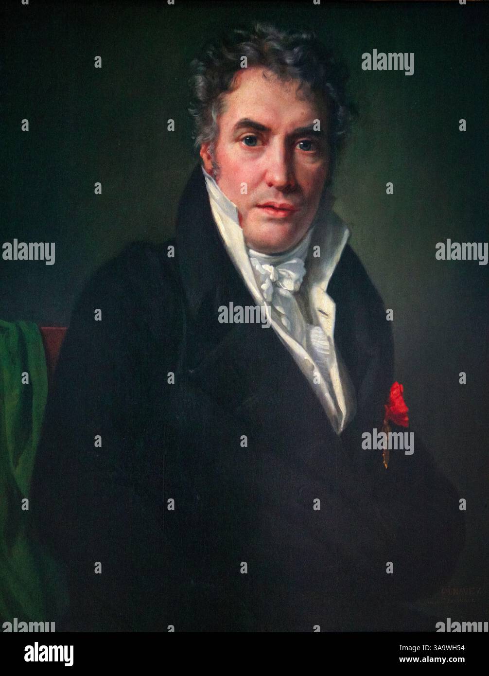 Jacques-Louis David (1748-1825), portrait painting of the French ...