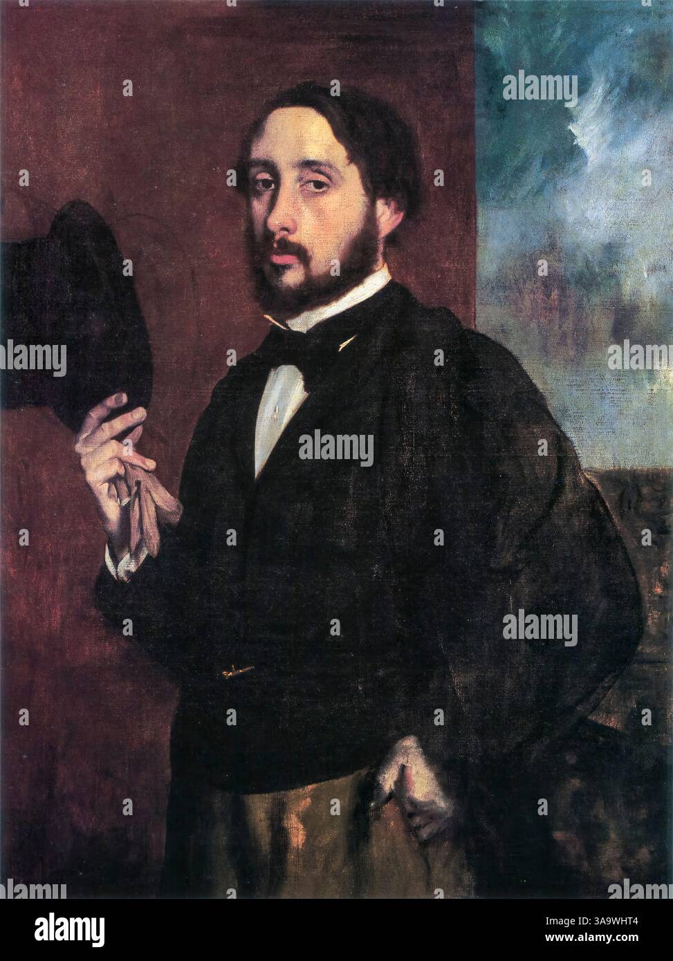 Edgar Degas. Self-portrait painting of the French Impressionist artist ...