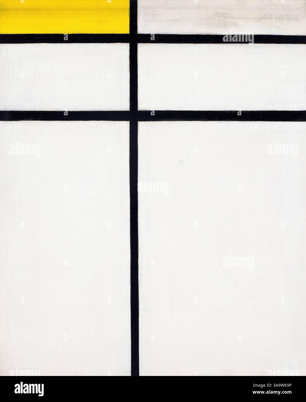 Piet Mondrian, Composition with Double Line and Yellow (unfinished ...