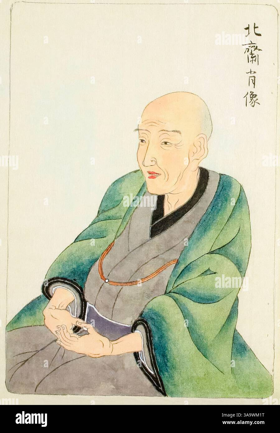 Hokusai. Self-Portrait at the Age of Eighty-Three, painting of Japanese ...