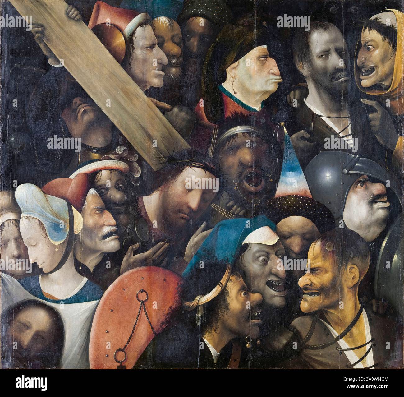 Hieronymus Bosch, Christ Carrying the Cross, (Ghent), painting in oil on panel, 1510-1516 Stock ...