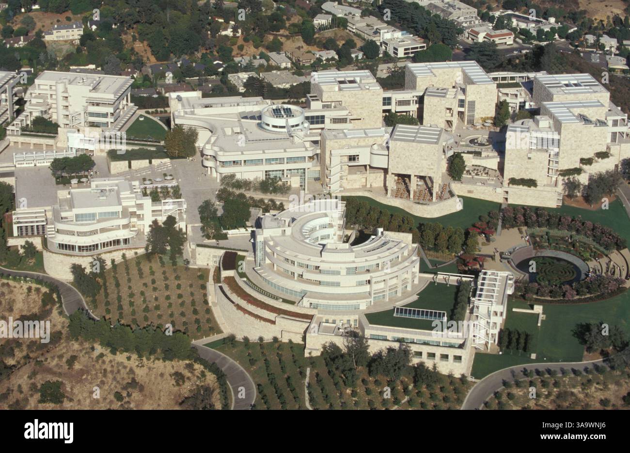 Oct 14, 1999; Los Angeles, CA, USA; Aerial view of the J. Paul Getty ...