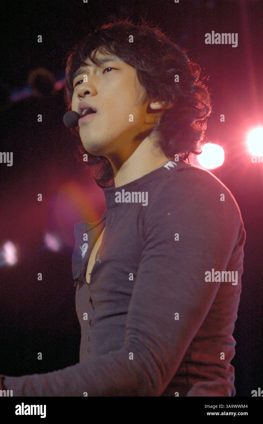 Feb 02, 2006; New York, New York, USA; Asian pop star Rain (Ji-Hoon Jung) made his U.S. solo ...