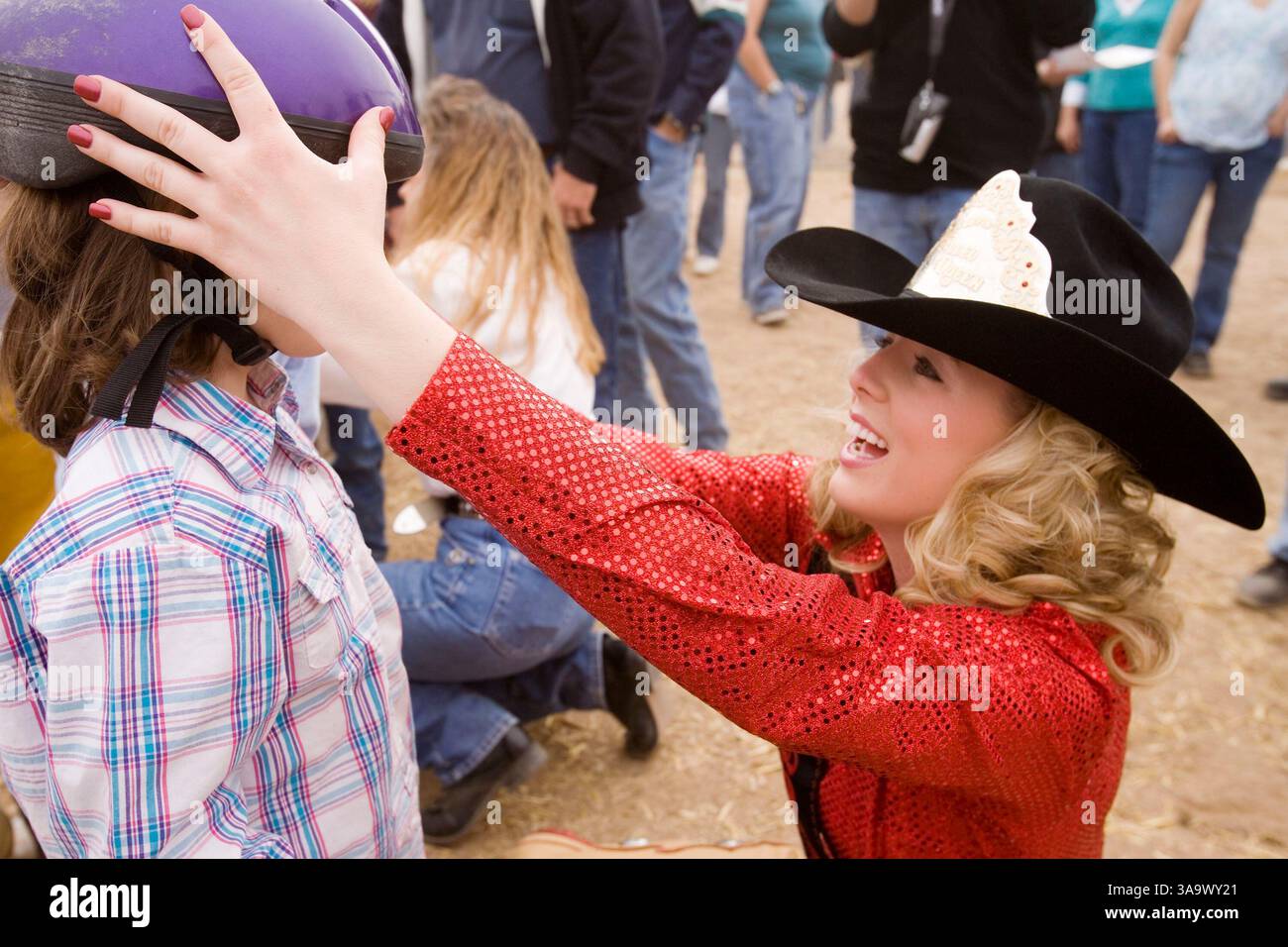 Feb 05, 2006; Buckeye, AZ, USA; Rodeo Queen HEATHER BARNES, right ...