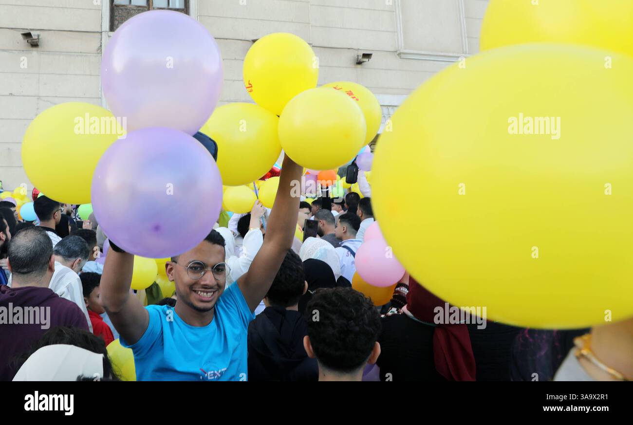Eid al-Fitr celebrations in Cairo,Egypt People gather to attend Eid al ...