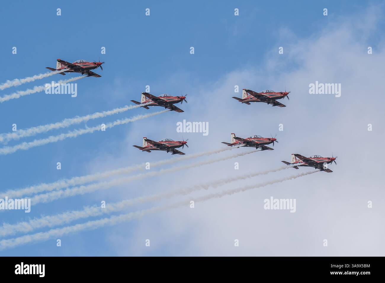 Avalon, Australia. 30th Mar, 2025. RAAF Air Force Roulettes seen in the ...
