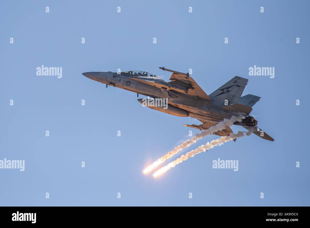 Avalon, Australia. 30th Mar, 2025. RAAF F-18 Super Hornet seen in the ...