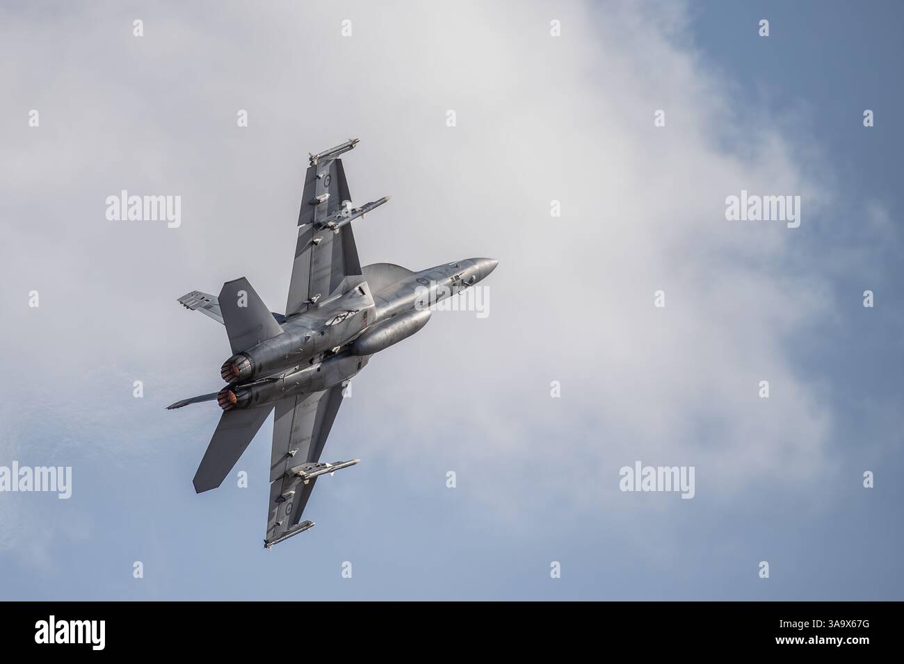 Avalon, Australia. 30th Mar, 2025. RAAF F-18 Super Hornet seen in a ...