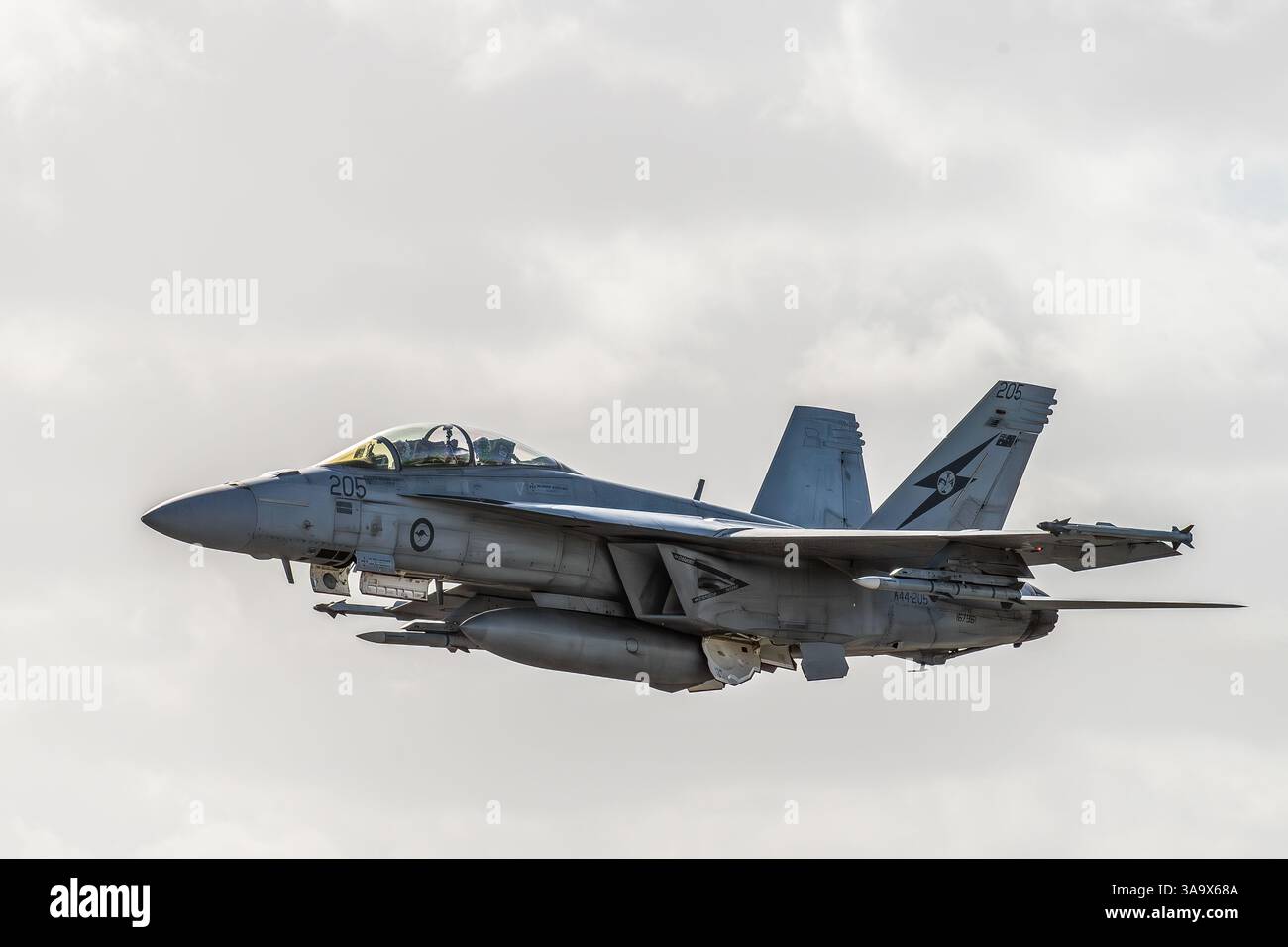 Avalon, Australia. 30th Mar, 2025. RAAF F-18 Super Hornet seen in the ...