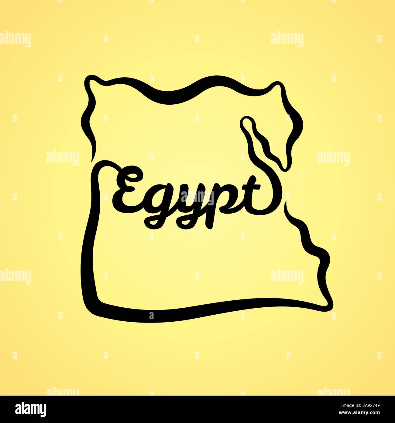 Egypt outline map hi-res stock photography and images - Alamy