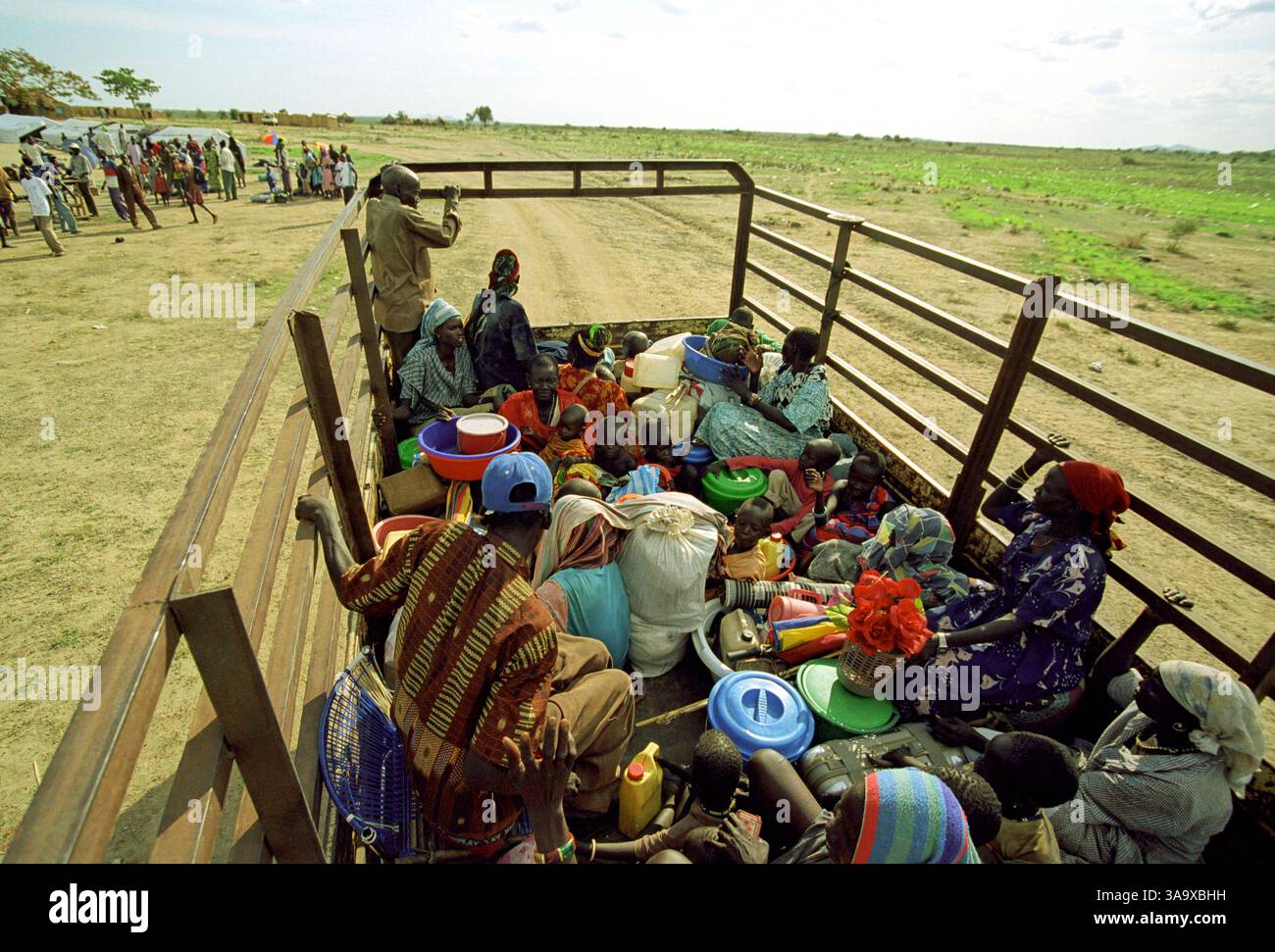 Nov 20, 2006; Lologo Transit Camp, SUDAN; Trucks transport the Dinka ...