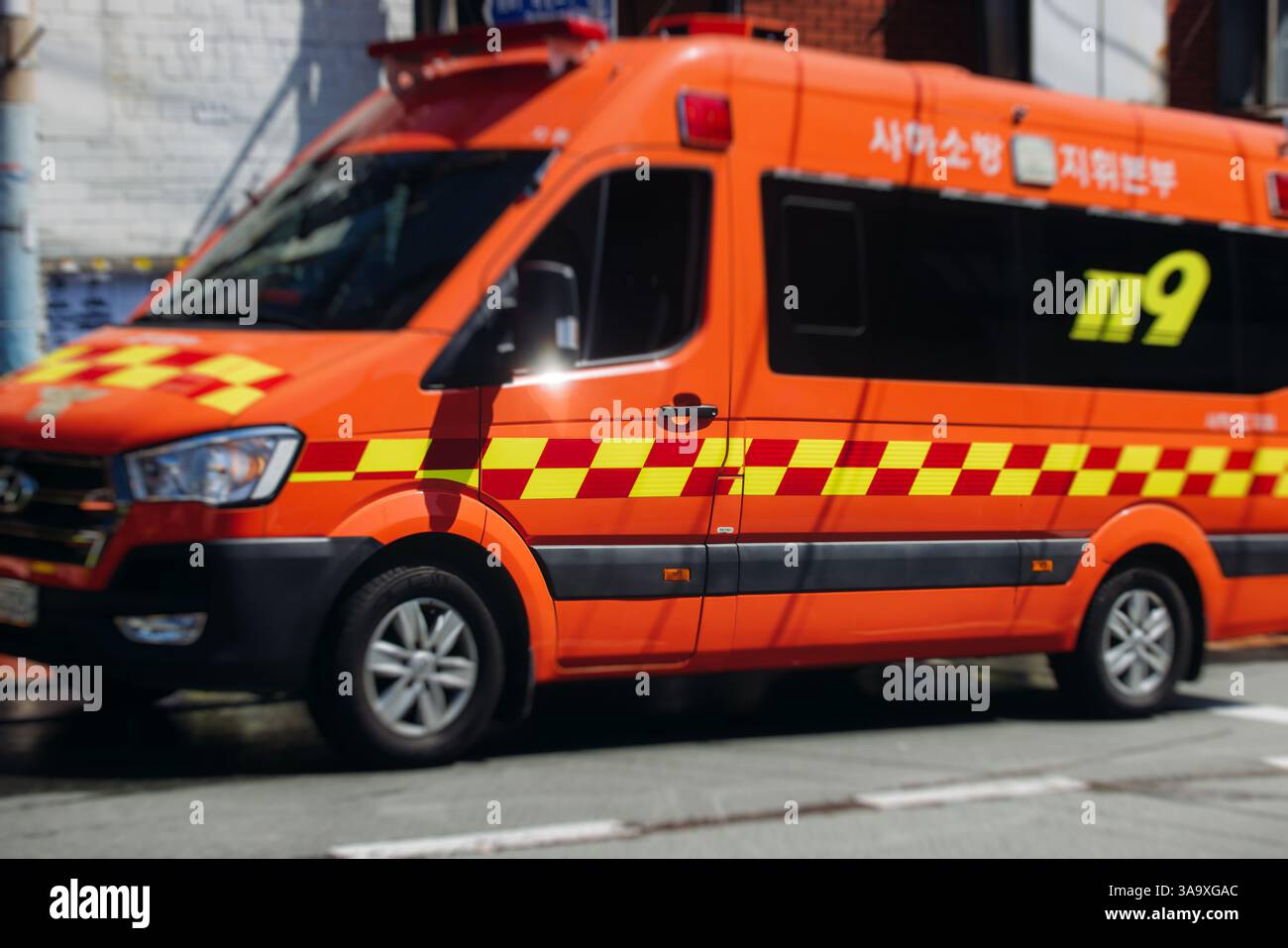 South Korean Fire fighting brigade equipment, during operation in the ...