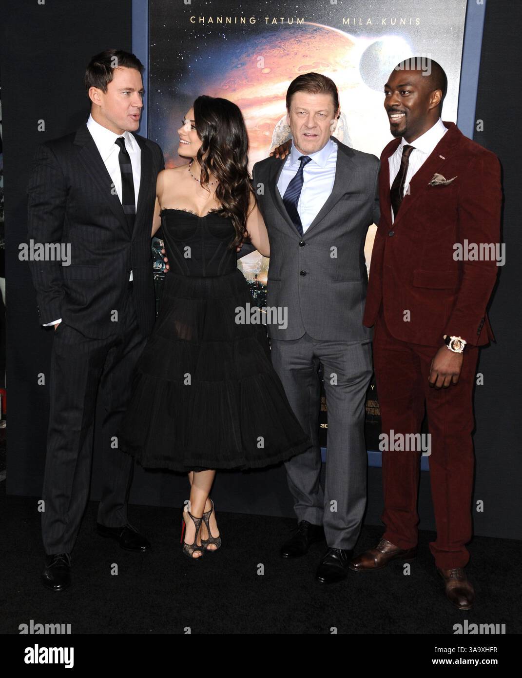 Mila Kunis, Channing Tatum, Sean Bean and David Ajala at the premiere ...