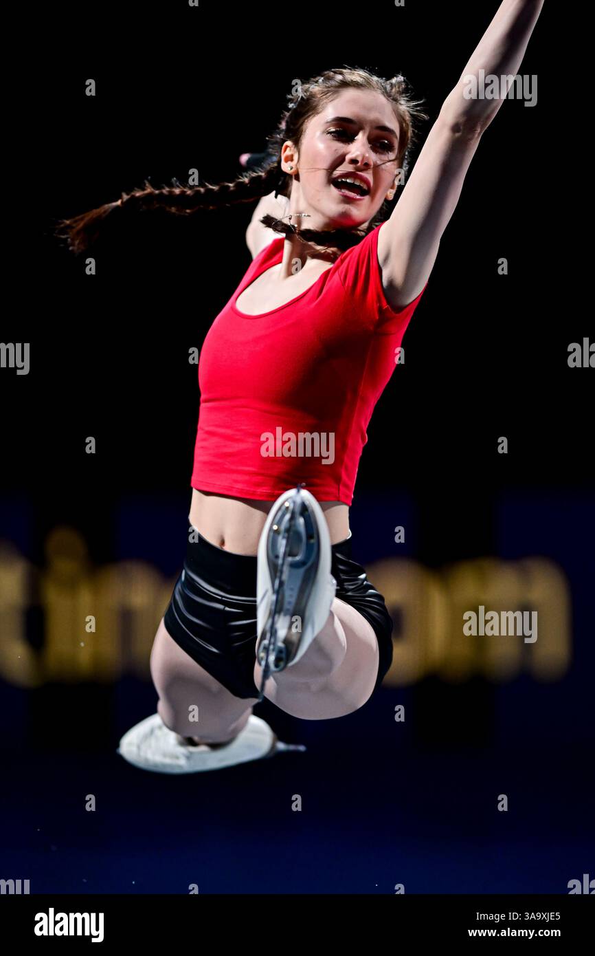 Isabeau LEVITO (USA), during Exhibition Gala, at the ISU World Figure ...