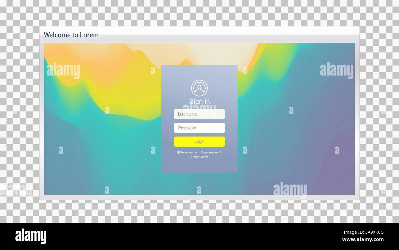 Login user interface. Modern screen design for mobile app and web ...