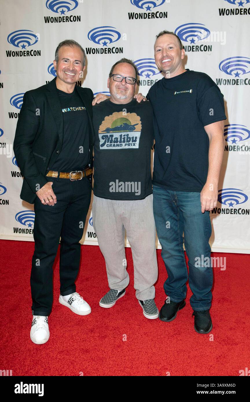 Alexander Gray, Damon Claussen und Justin Waldner beim Photocall zum ...