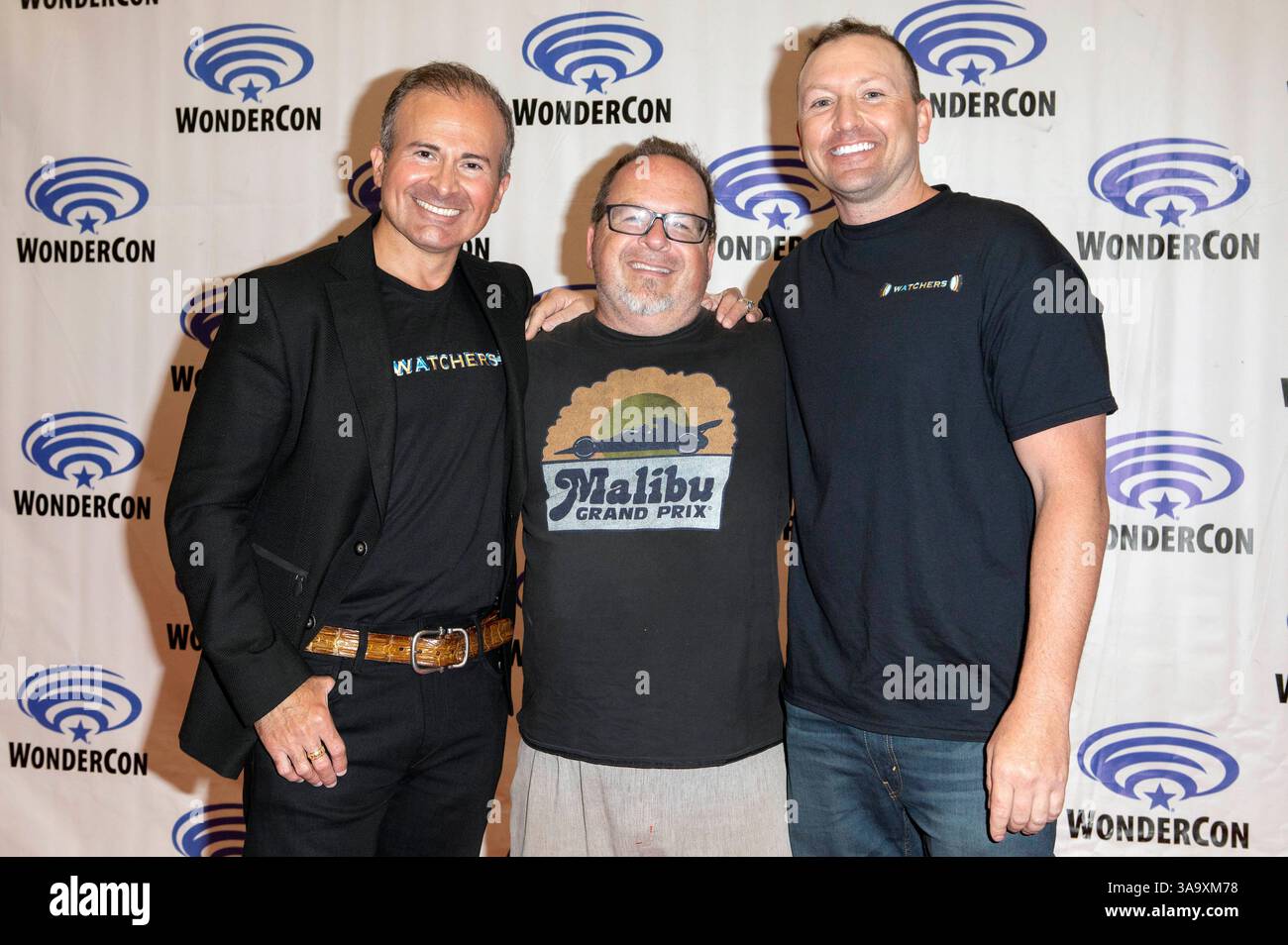 Alexander Gray, Damon Claussen und Justin Waldner beim Photocall zum ...