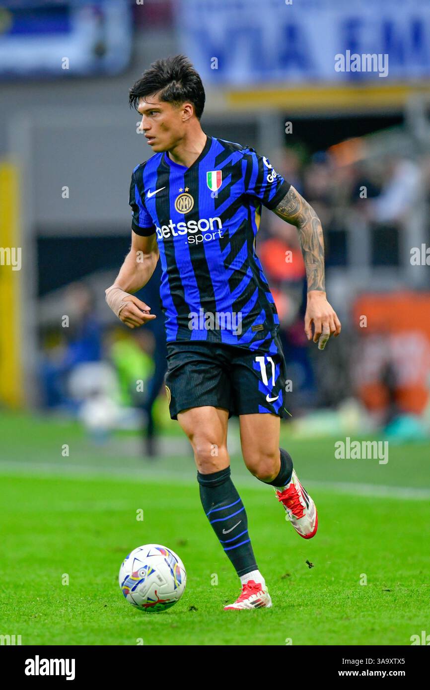 Milano, Italy. 30th Mar, 2025. Joaquin Correa (11) of Inter seen during ...