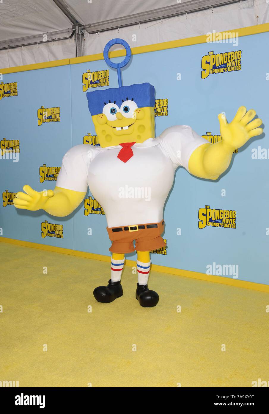 Spongebob at 'The Spongebob Movie: Sponge Out Of Water' premiere at AMC ...
