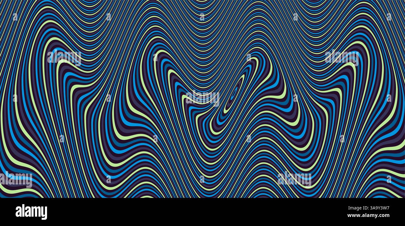 Abstract circular striped background. Pattern with optical illusion. 3D geometrical vector ...