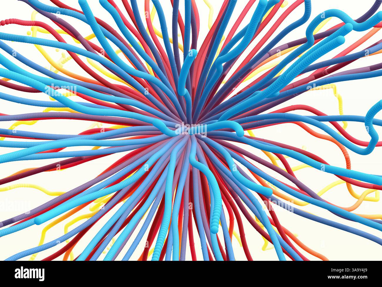 Point explode. Array with dynamic emitted particles. 3d technology ...