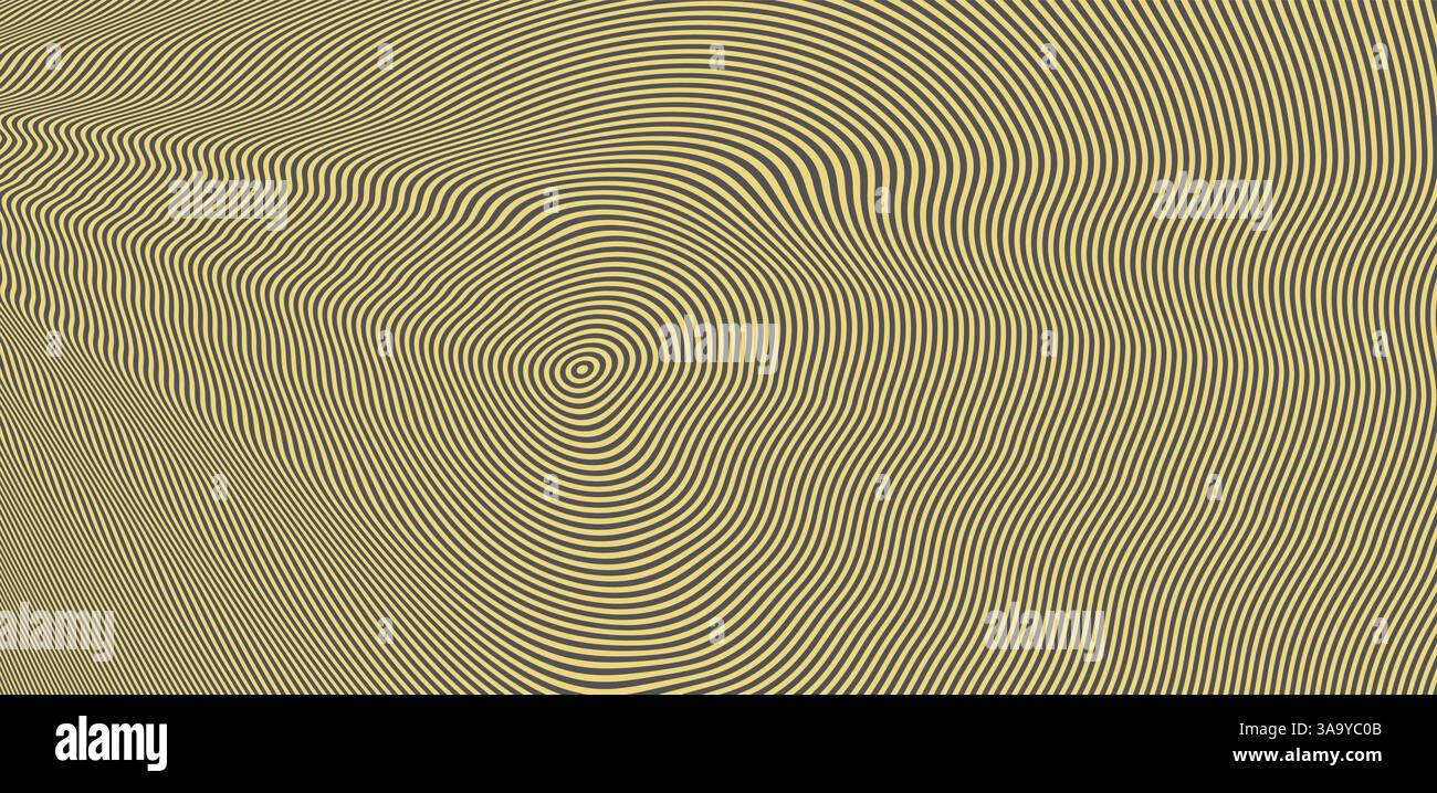 Abstract circular striped background. Pattern with optical illusion. 3D ...