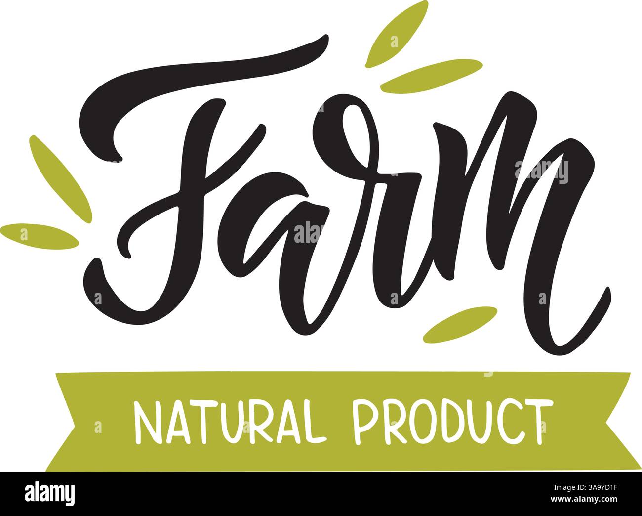 Farm hand drawn brush lettering Stock Vector Image & Art - Alamy