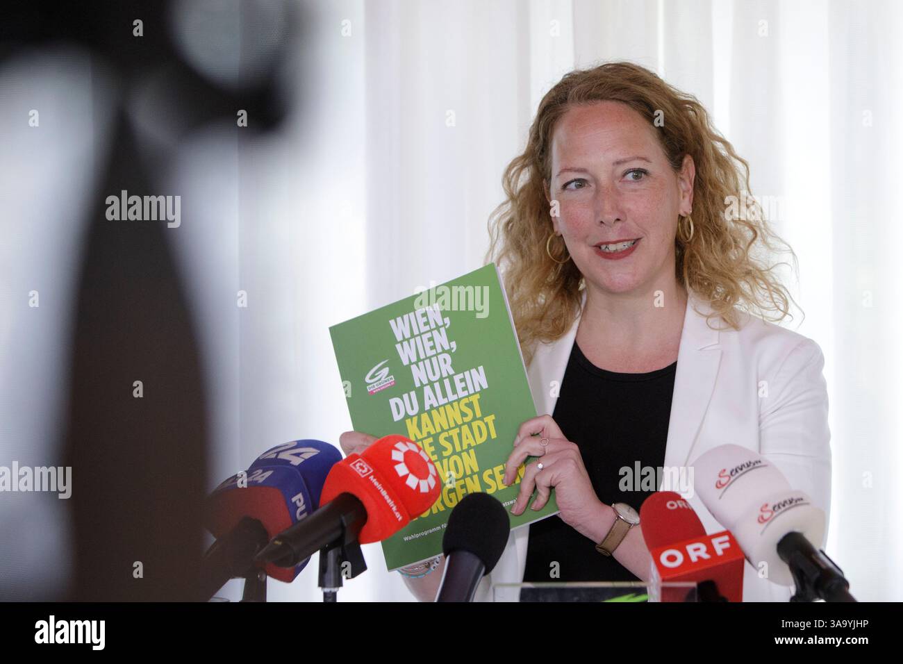 Vienna, Austria. 31st Mar, 2025. AUSTRIA; VIENNA; 20250331; Judith Puehringer, top candidate for ...