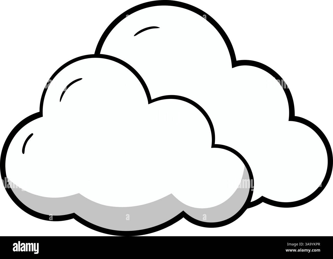 White fluffy cloud vector illustration Stock Vector Image & Art - Alamy