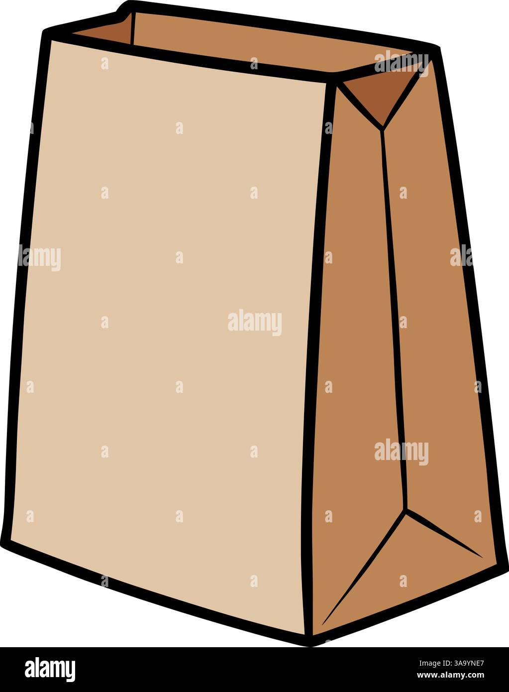 Kraft paper grocery bag Stock Vector Images - Alamy