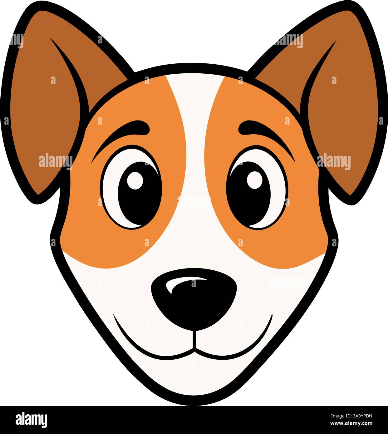 Cute dog face vector illustration Stock Vector Image & Art - Alamy