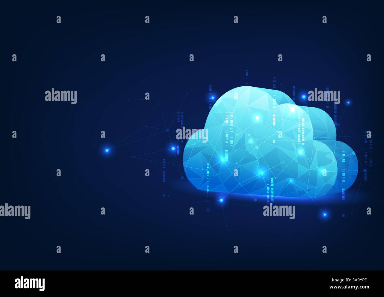 Cloud Computing Technology Background With Circuit Lines Around It Representing The Technology