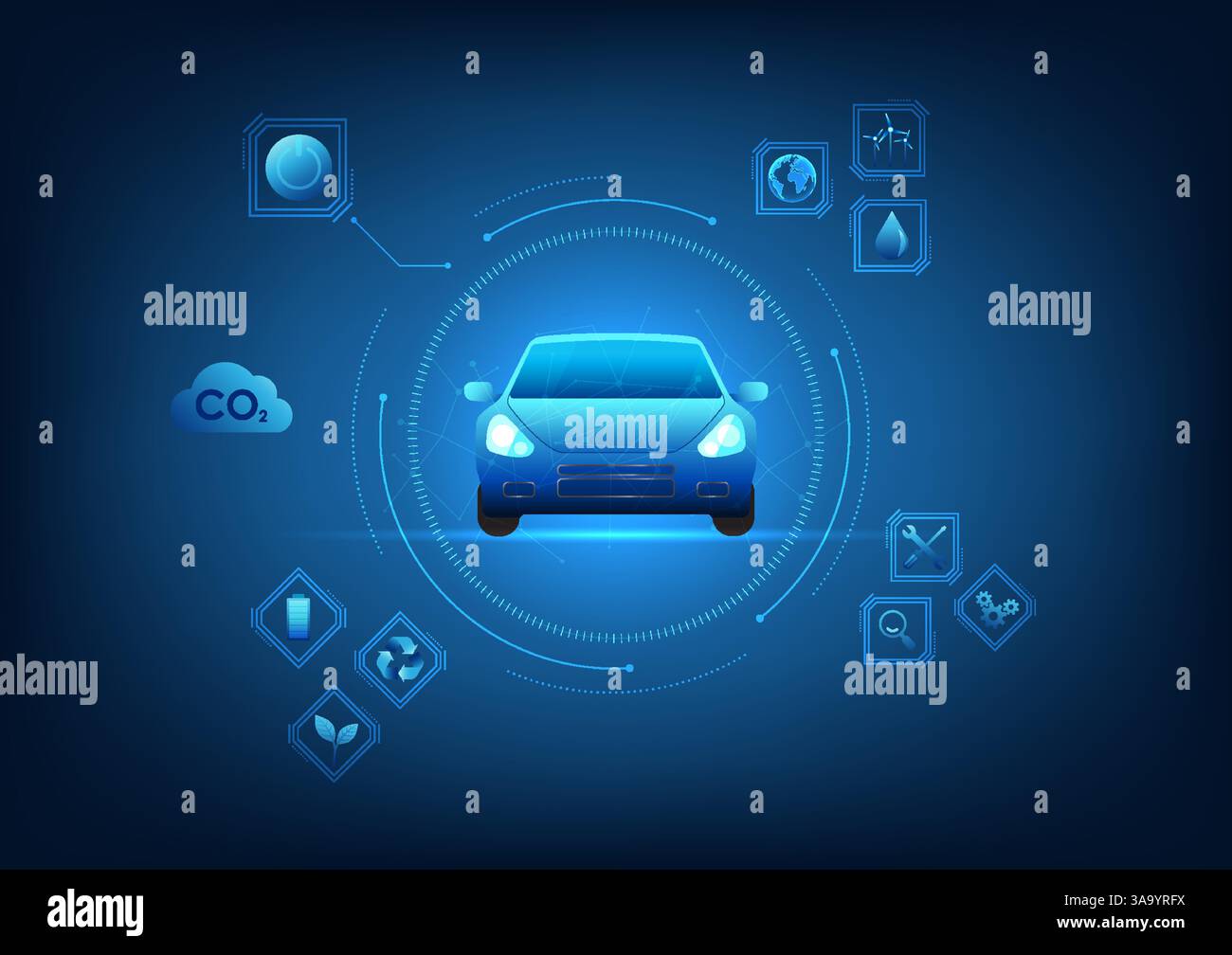 Eco car technology background is a technology that saves energy ...