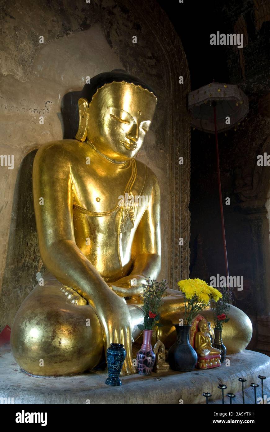 Myanmar (Burma), Bagan, Shin Pin Thet Taw Shae Temple, sitting Buddha ...