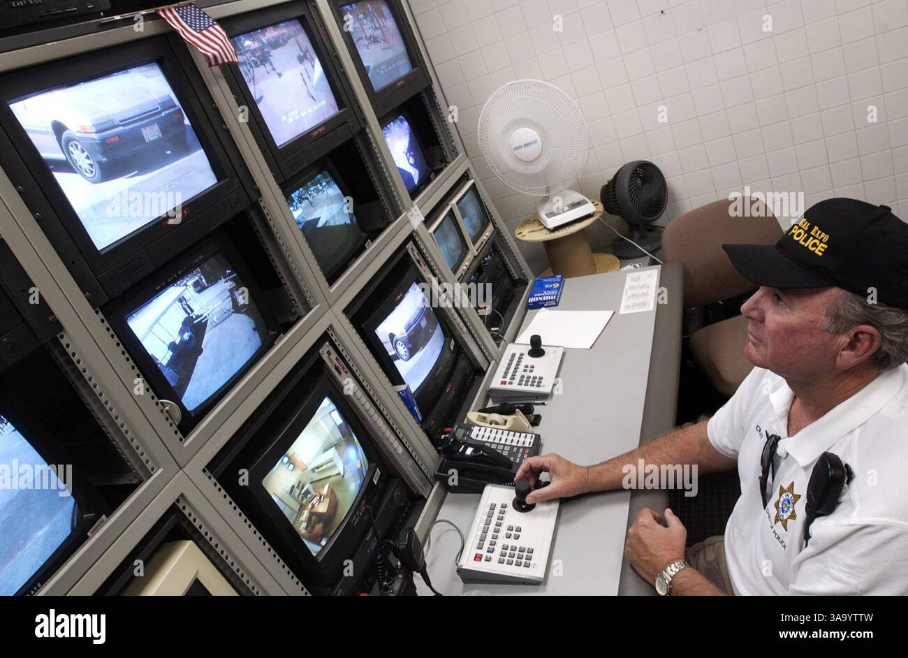 California State Fair Police Chief Robert Craft, cq, demonstrates the ...