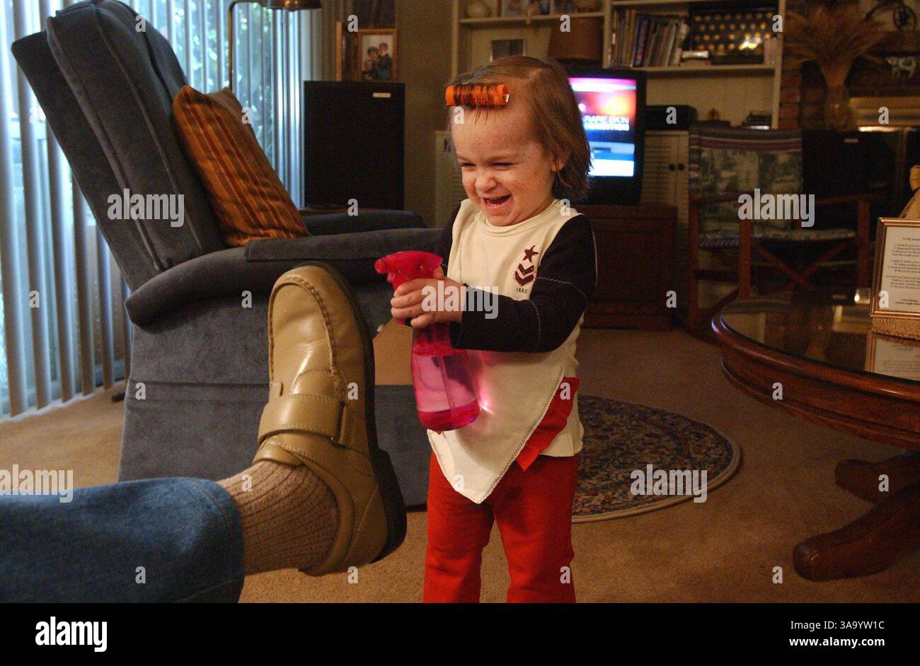 Double Truck Aimee Milota, a funny, active two-year-old sprays her ...