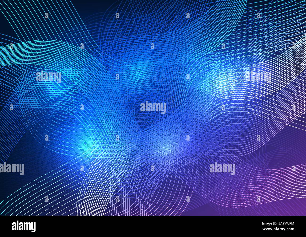 Abstract technology background. Overlapping curves represent big data technology that is ...