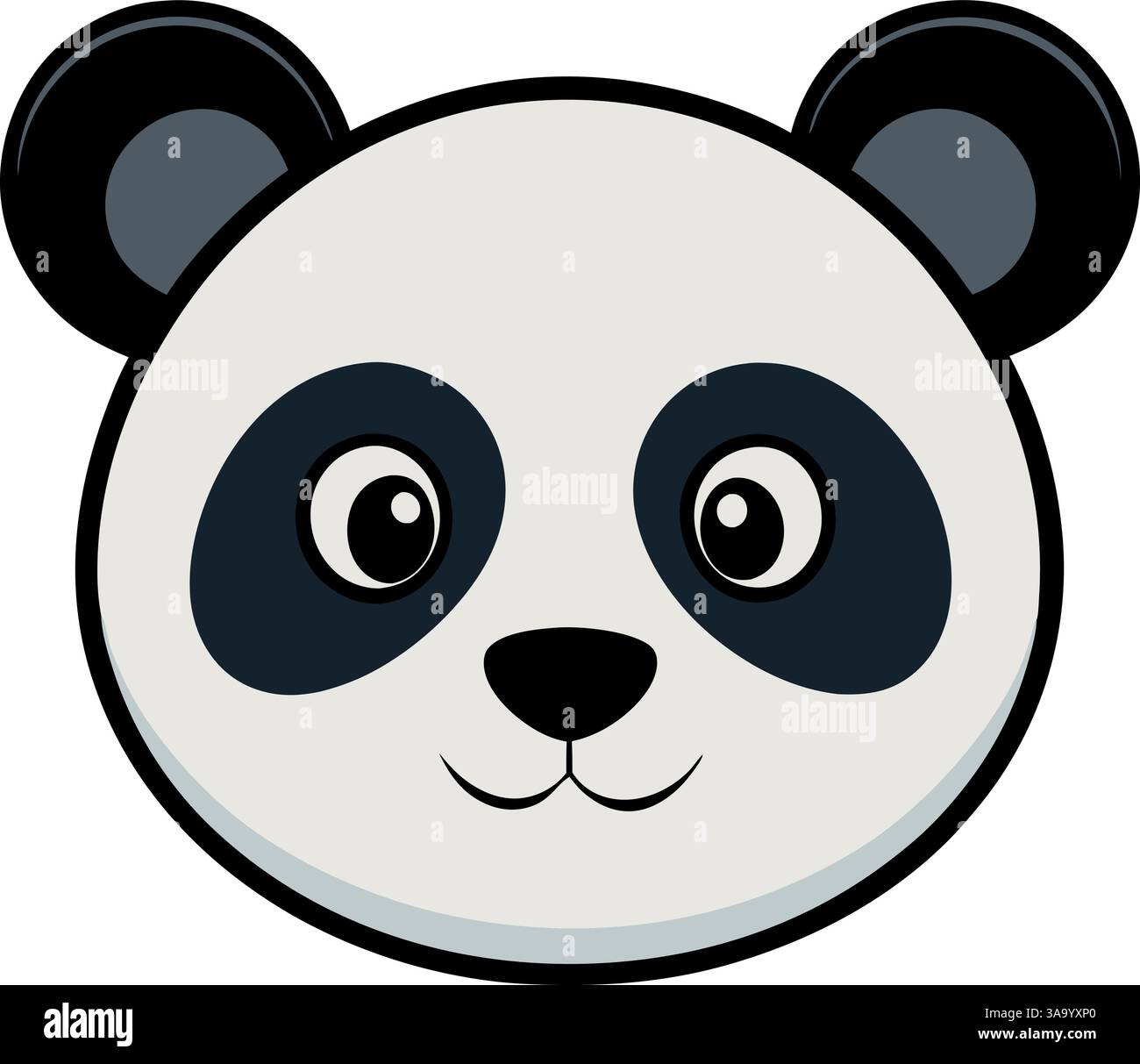 Smiling panda face vector illustration Stock Vector Image & Art - Alamy