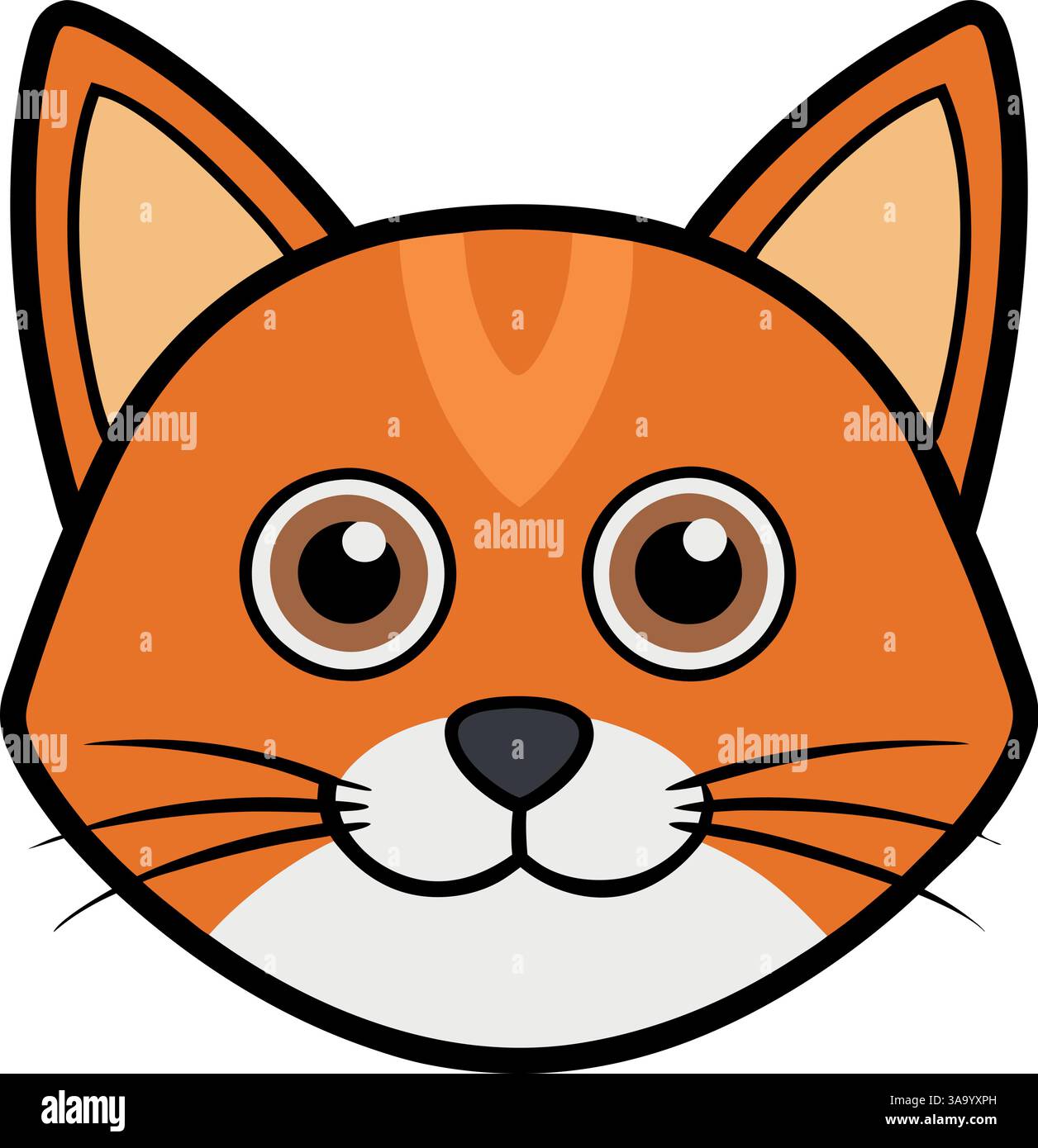 Orange cat face vector illustration Stock Vector Image & Art - Alamy