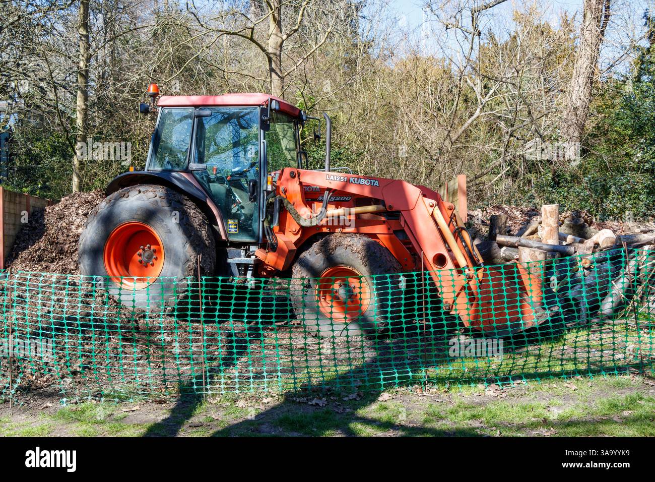 A tractor used for maintenance in Waterlow Park in London, UK Stock ...