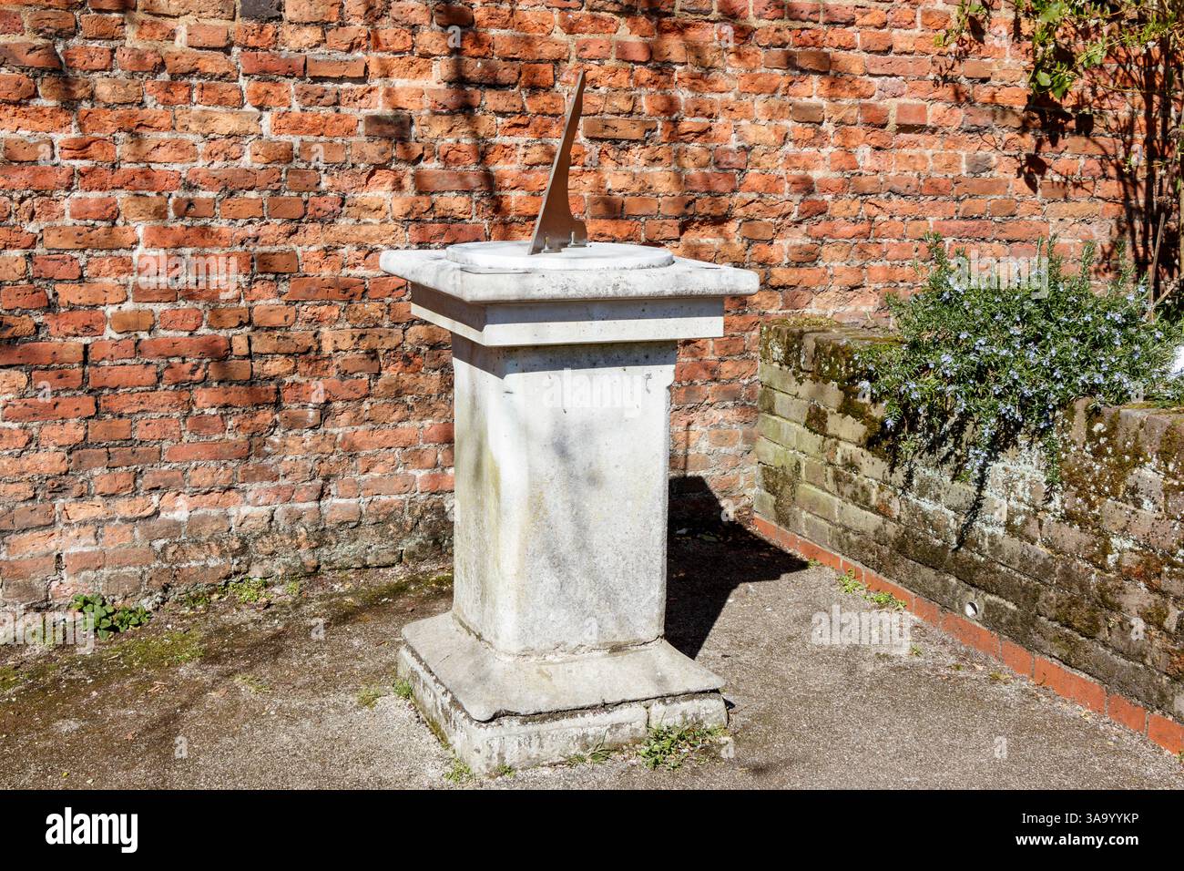 Sundial in Waterlow Park, Highgate, London, UK. The dial is on a level ...