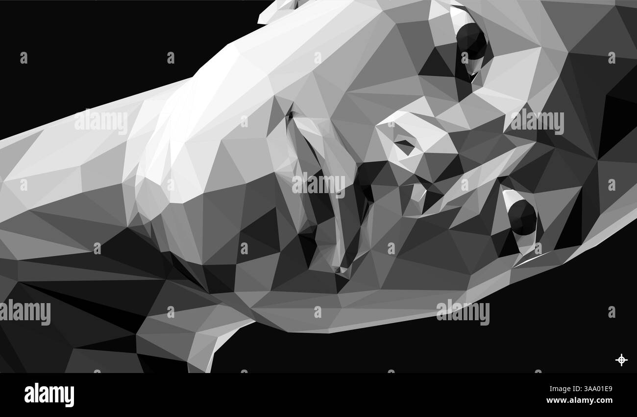 Abstract digital human head. Time to think. Minimalistic design for ...